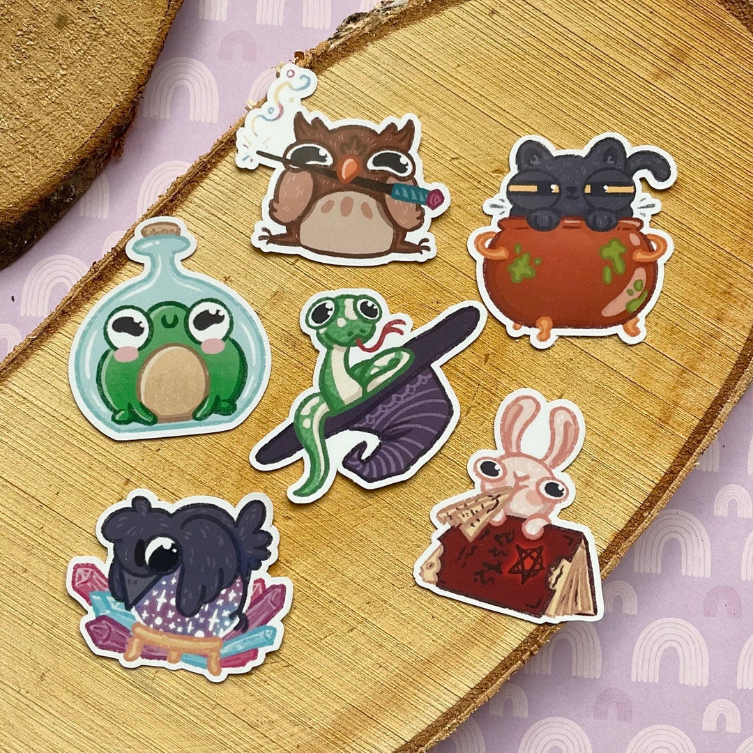 Witches Familiar Pets - Vinyl Stickers Individually or in a Set - Etsy