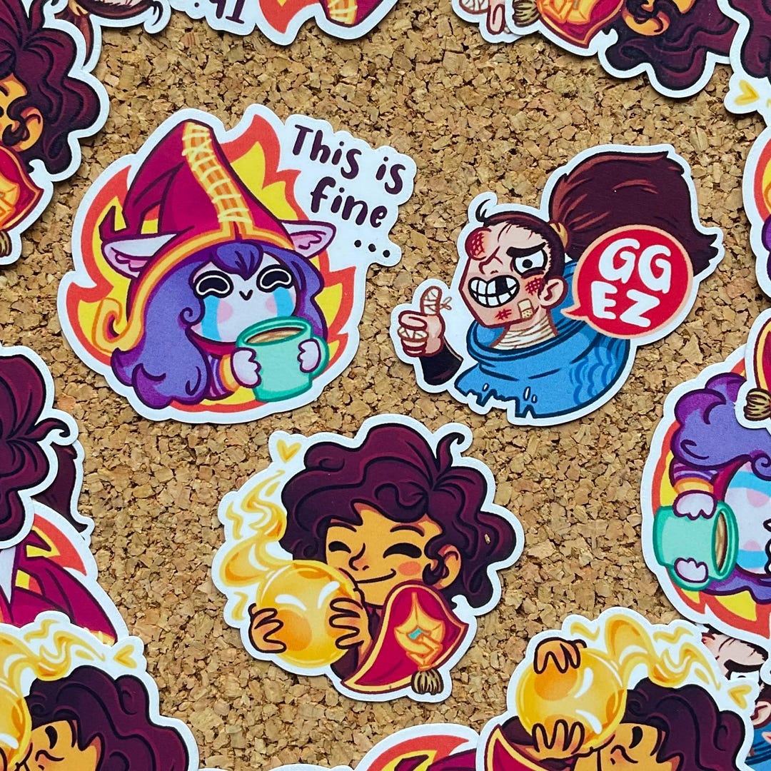 Lulu, Yasuo and Milio League of Legends Champions - Vinyl Stickers - Etsy