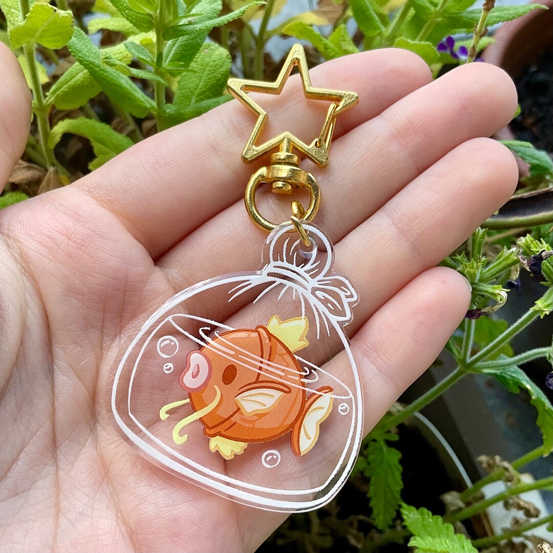 Lucky Charm Carp in a Bag - Double-sided Printed Acrylic Pendant With ...