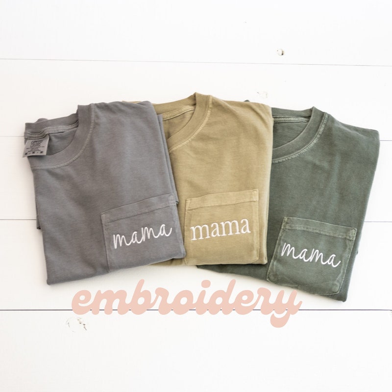 Embroidered Pocket - Etsy