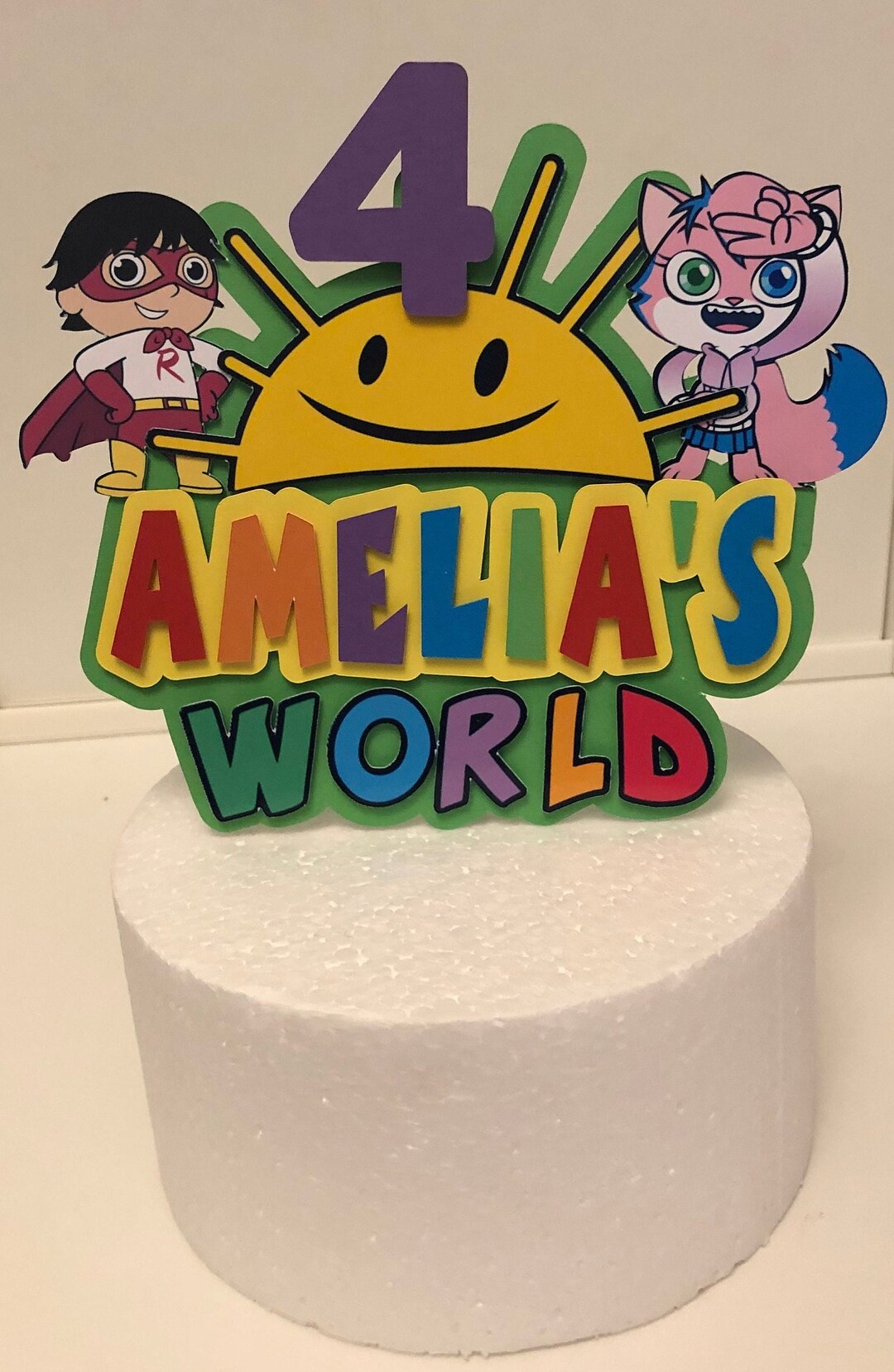 Cake Topper Ryan's World 3d Cake Topper With Ryans World Characters ...