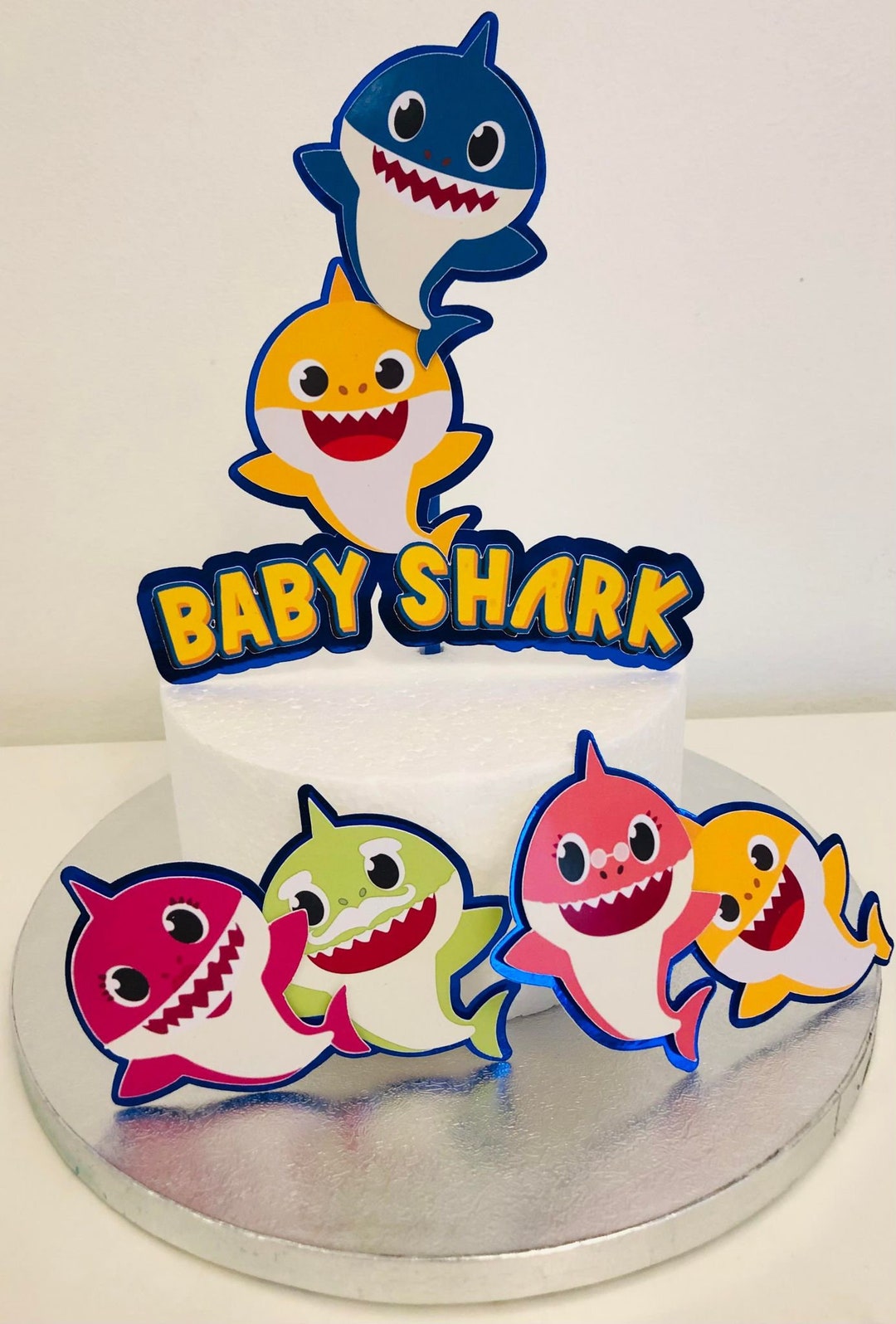 Baby Shark Cake Topper Personalized Hand Made Baby Shark Cake Topper ...