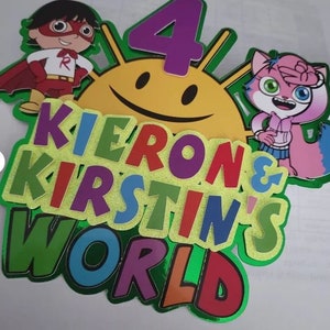 Cake Topper Ryan's World 3d Cake Topper With Ryans World Characters ...