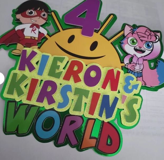 Cake Topper Ryan's World 3d Cake Topper With Ryans World - Etsy Australia