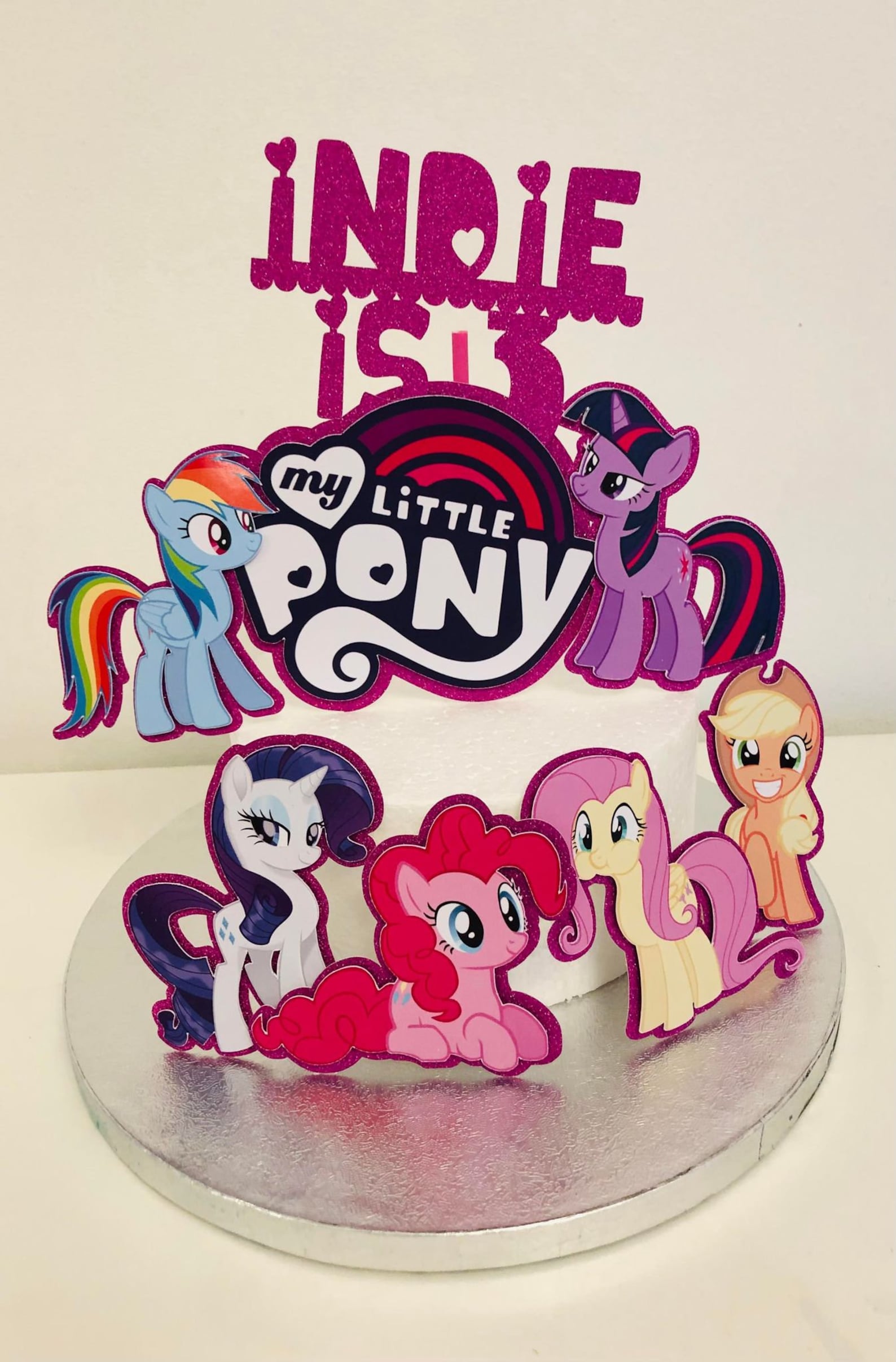 Cake Topper My Little Pony Theme Personalized Topper Cake - Etsy