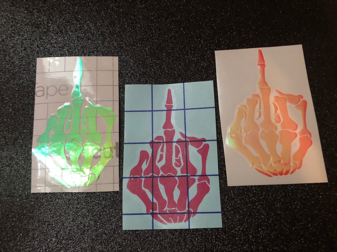 Skeleton Middle Finger Decal Car Decal Cup Decal - Etsy