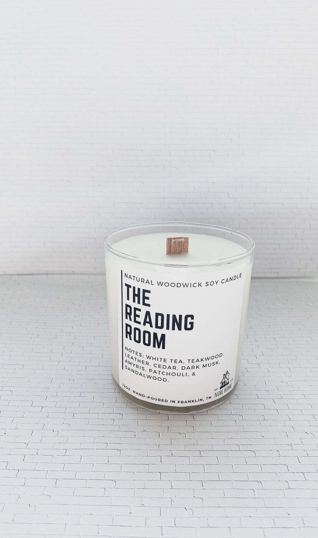THE READING ROOM Natural Soy Candles Wood Wick Candles Hand Poured ...
