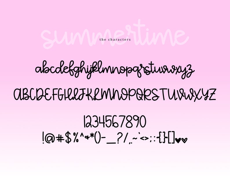 Summertime Font, Font Download, Digital Font, TTF / OTF, Smooth Font ...
