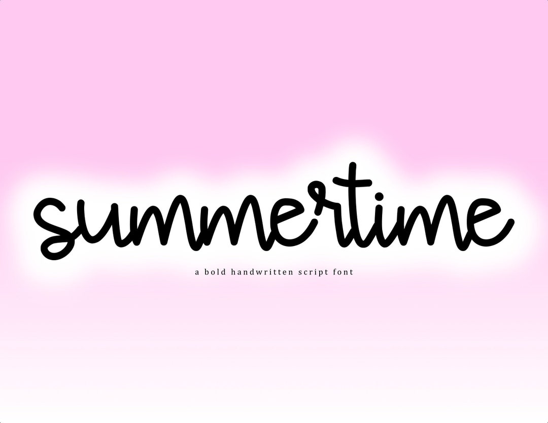 Summertime Font, Font Download, Digital Font, TTF / OTF, Smooth Font ...