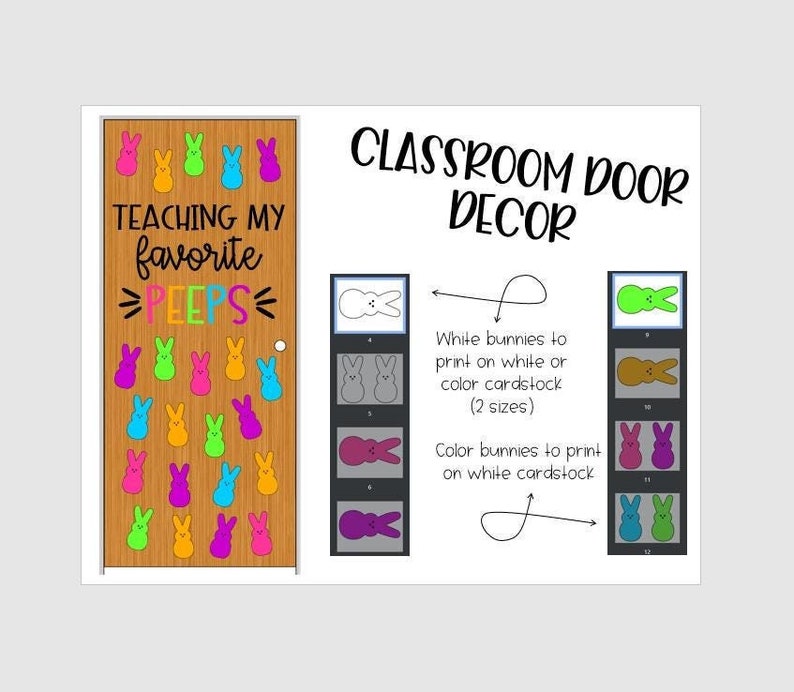 Peeps Classroom Door Decor - Etsy