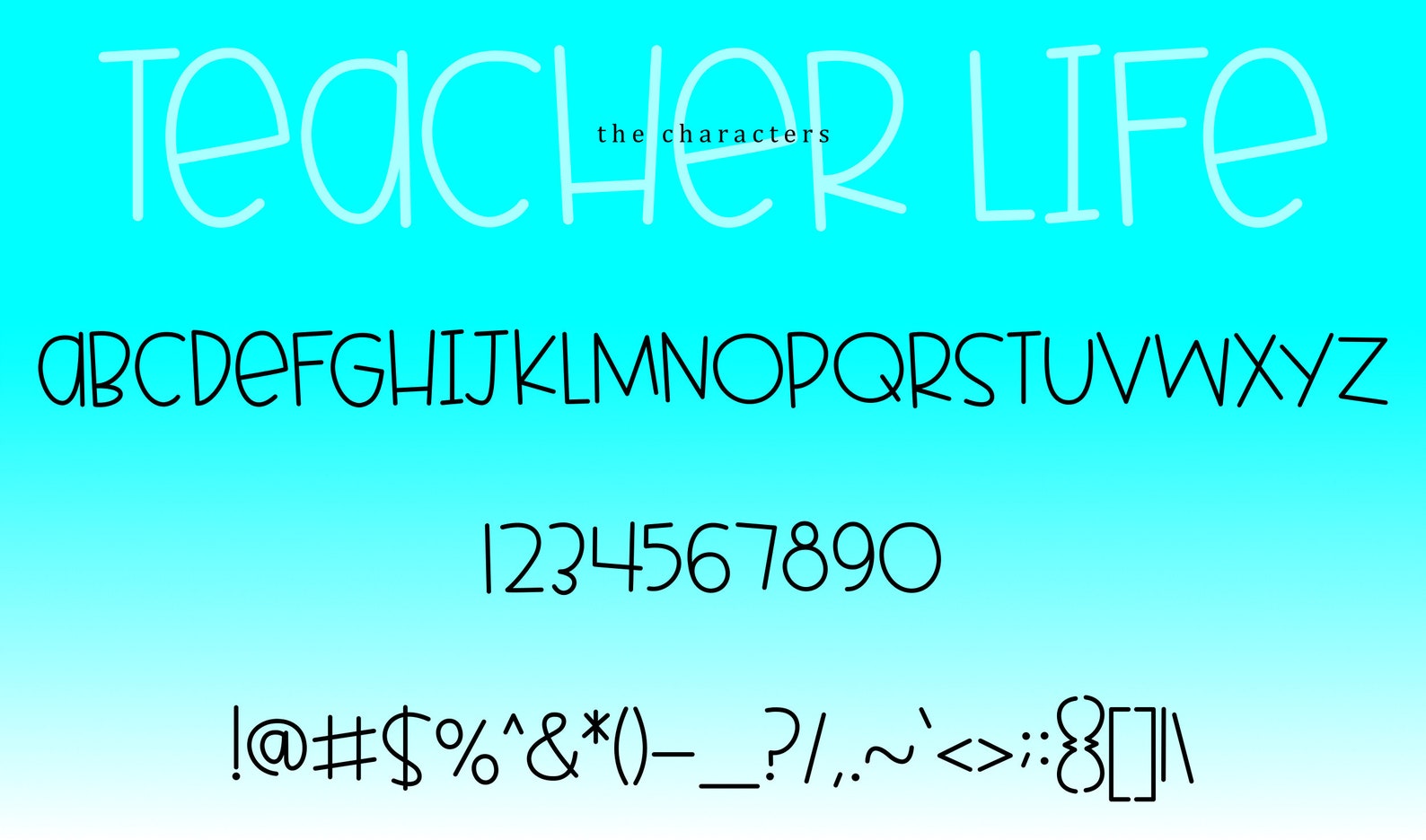Teacher Life Font, Font Download, Digital Font, TTF/OTF, Smooth Font ...
