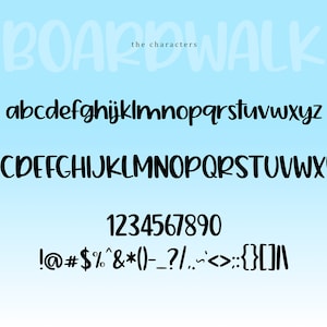 Boardwalk Font, Font Download, Digital Font, TTF / OTF, Smooth Font ...