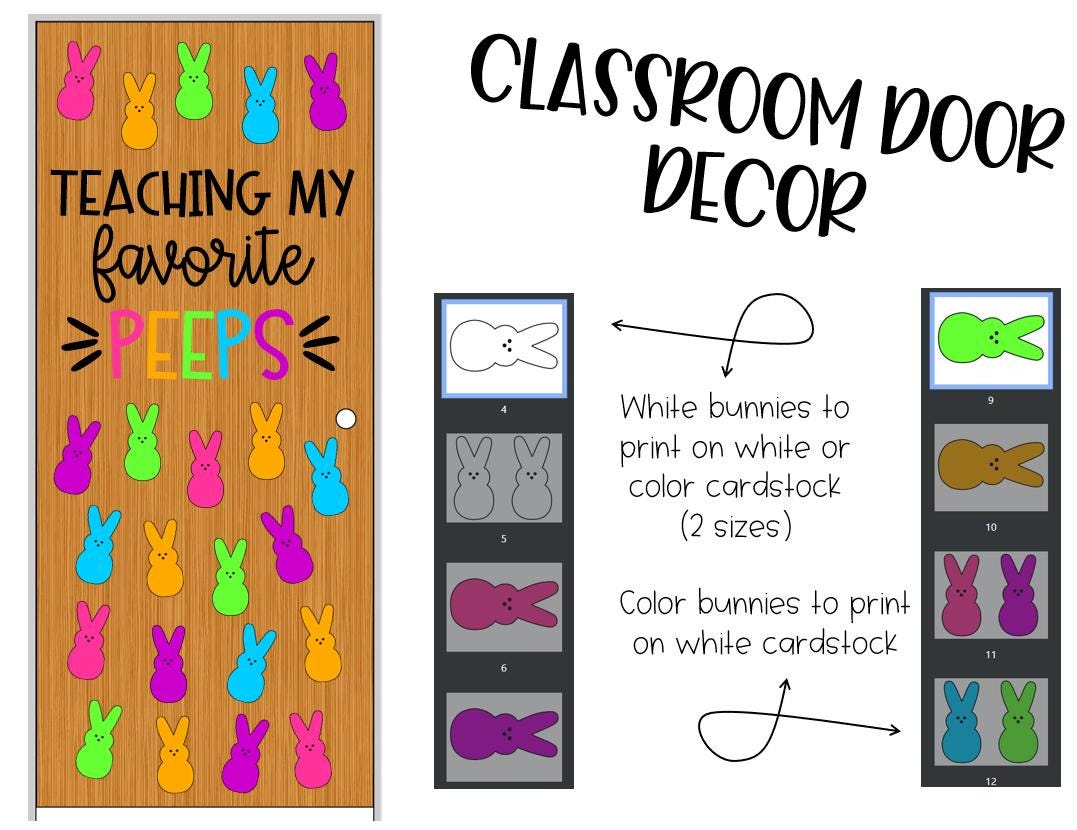 Peeps Classroom Door Decor - Etsy
