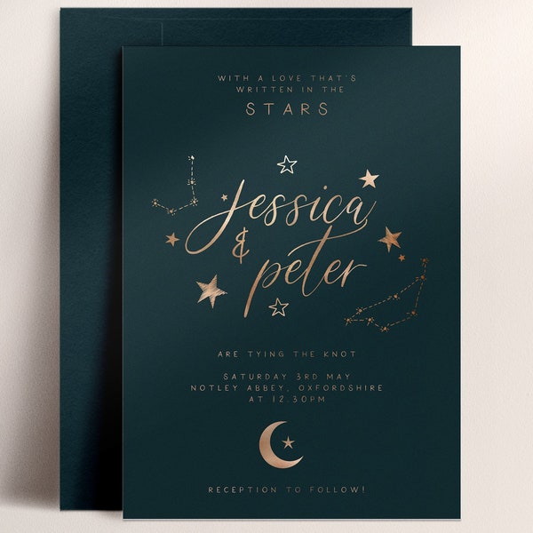 Star Wedding Invitation - Etsy