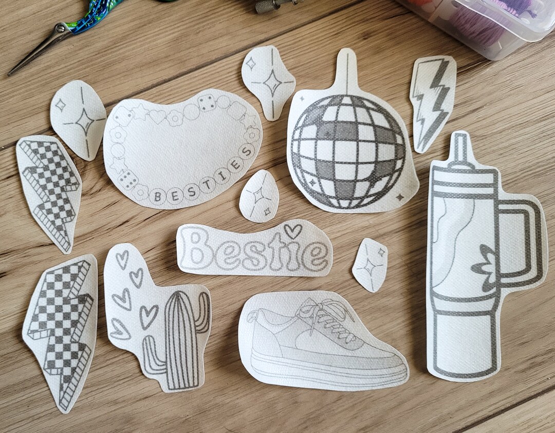 Preppy Aesthetic Stick and Stitch Embroidery Patterns, Stocking ...