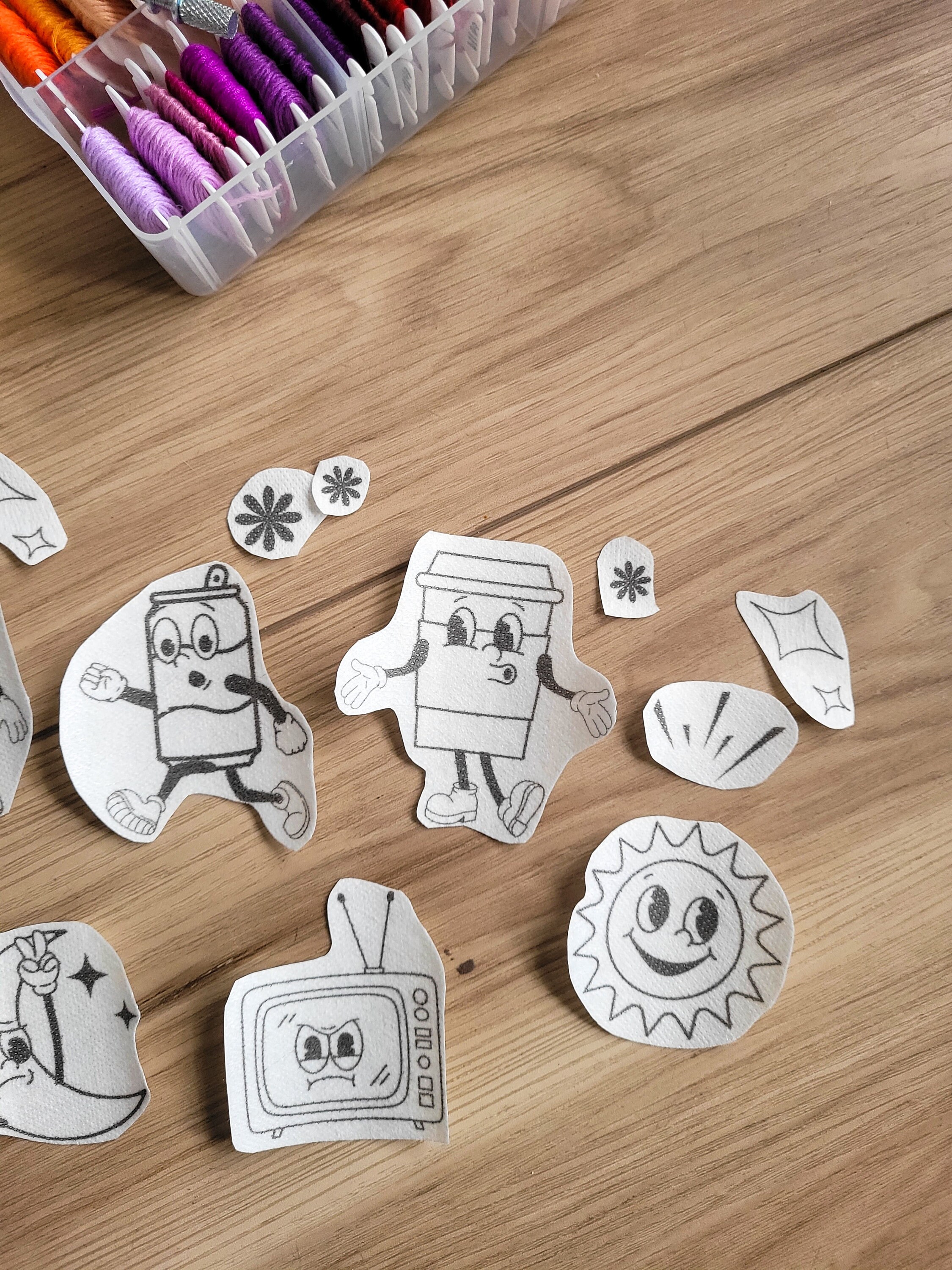 Retro Cartoon Stick and Stitch Embroidery Patterns, Vintage Theme ...