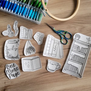 Bookish Stick and Stitch Embroidery Patterns for Crafters - Etsy