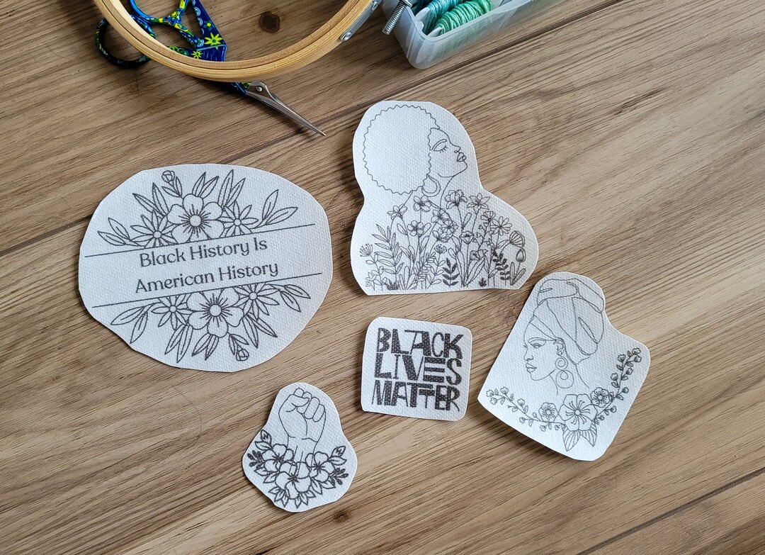 BLM Stick and Stitch Embroidery Pattern, Empowerment Designs - Etsy