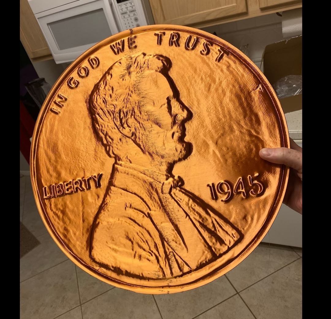 Giant 1945 Penny 3d Printed - Etsy