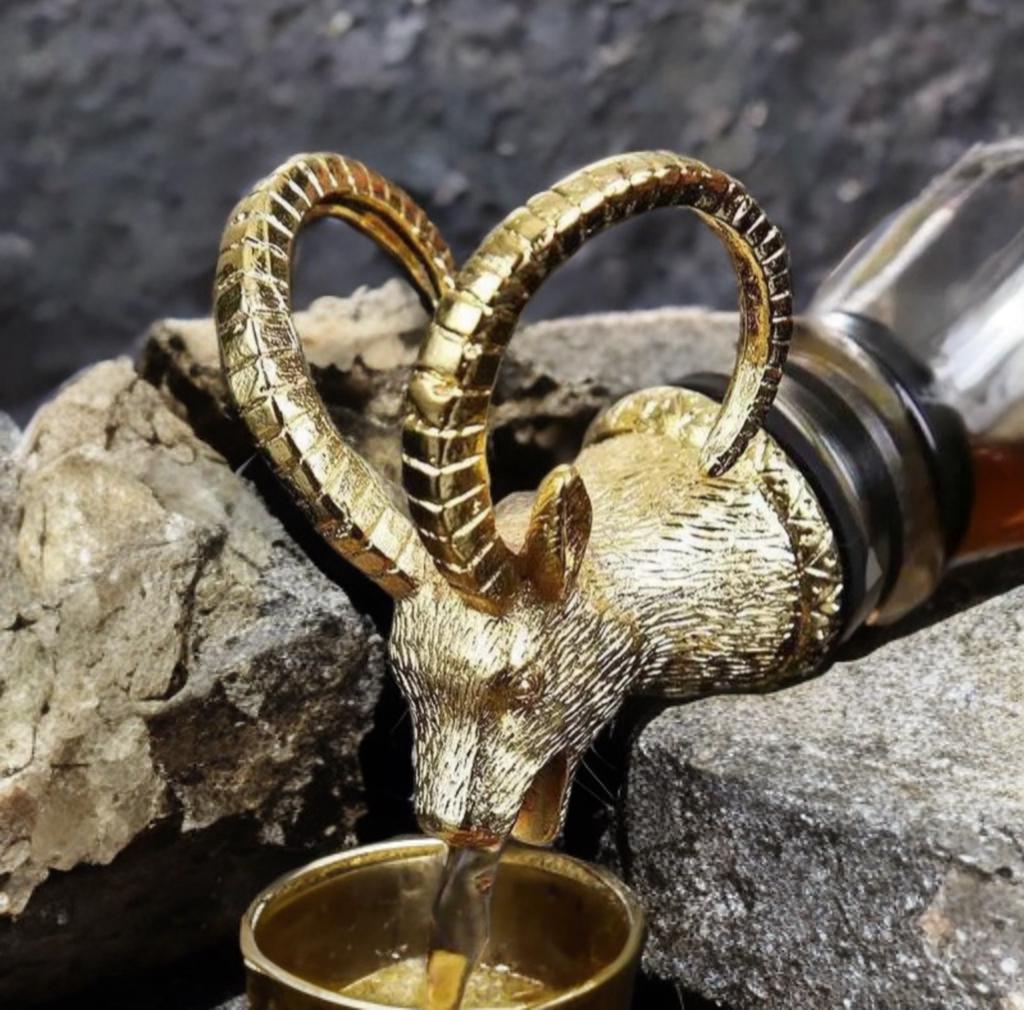 Goat Antelope Head Liquor/wine Bottle Pourer Mouth Wine Stopper Animal ...