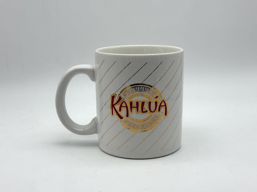 Vintage Ceramic Kahlua White and Gold Logo Glass Coffee Mug - Etsy