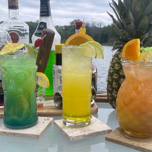 Vintage Style Set of 2 Large Craft Cocktail Tiki 20 Oz Tropical ...