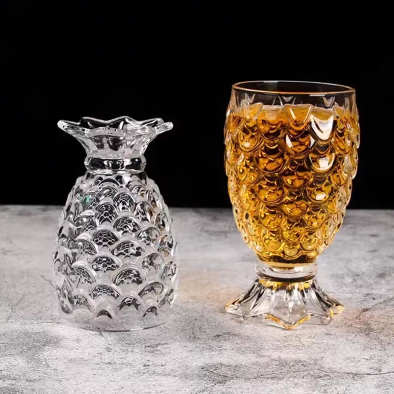 Tropical Tiki MERMAID TAIL Fish Glass Craft Cocktail 7.5 Oz Drink Bar ...