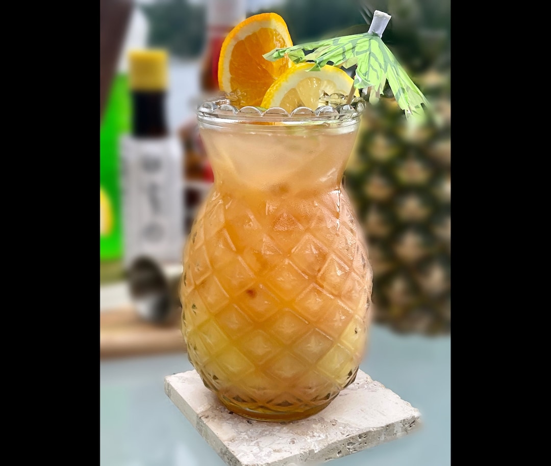 Vintage Style Set of 2 Large Craft Cocktail Tiki 20 Oz Tropical ...