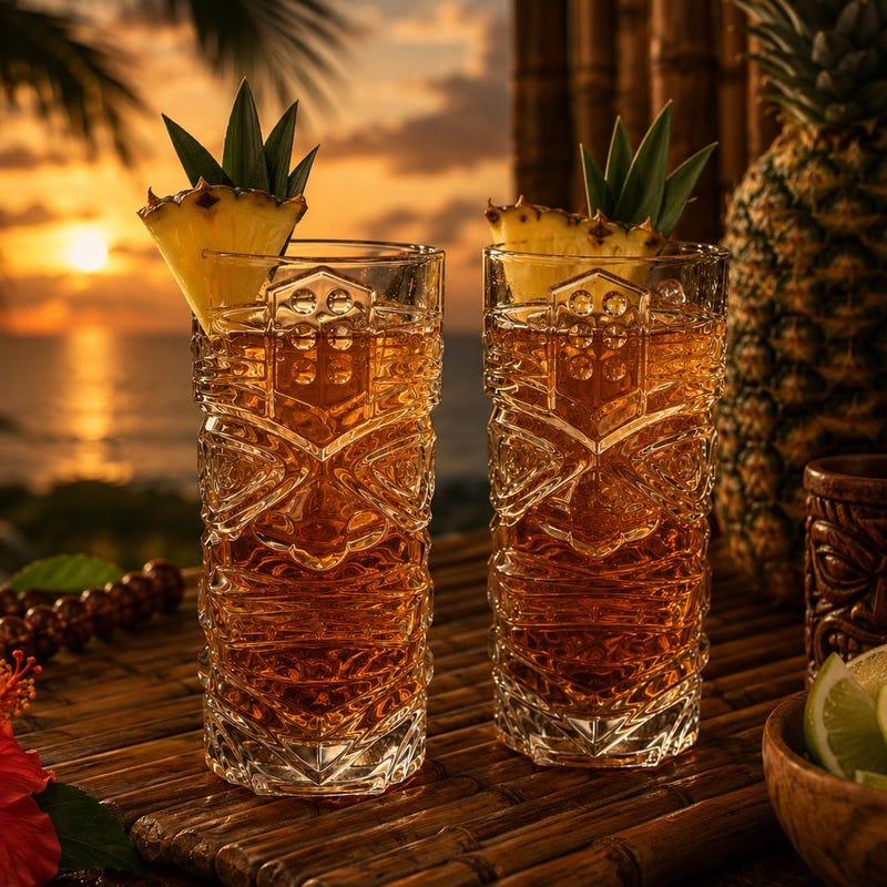 Tiki Cocktail Glassware - Etsy