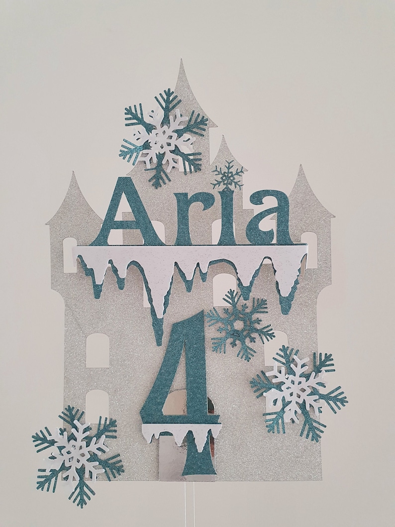 Frozen Cake Topper, Ice Castle, Personalised, Handmade - Etsy
