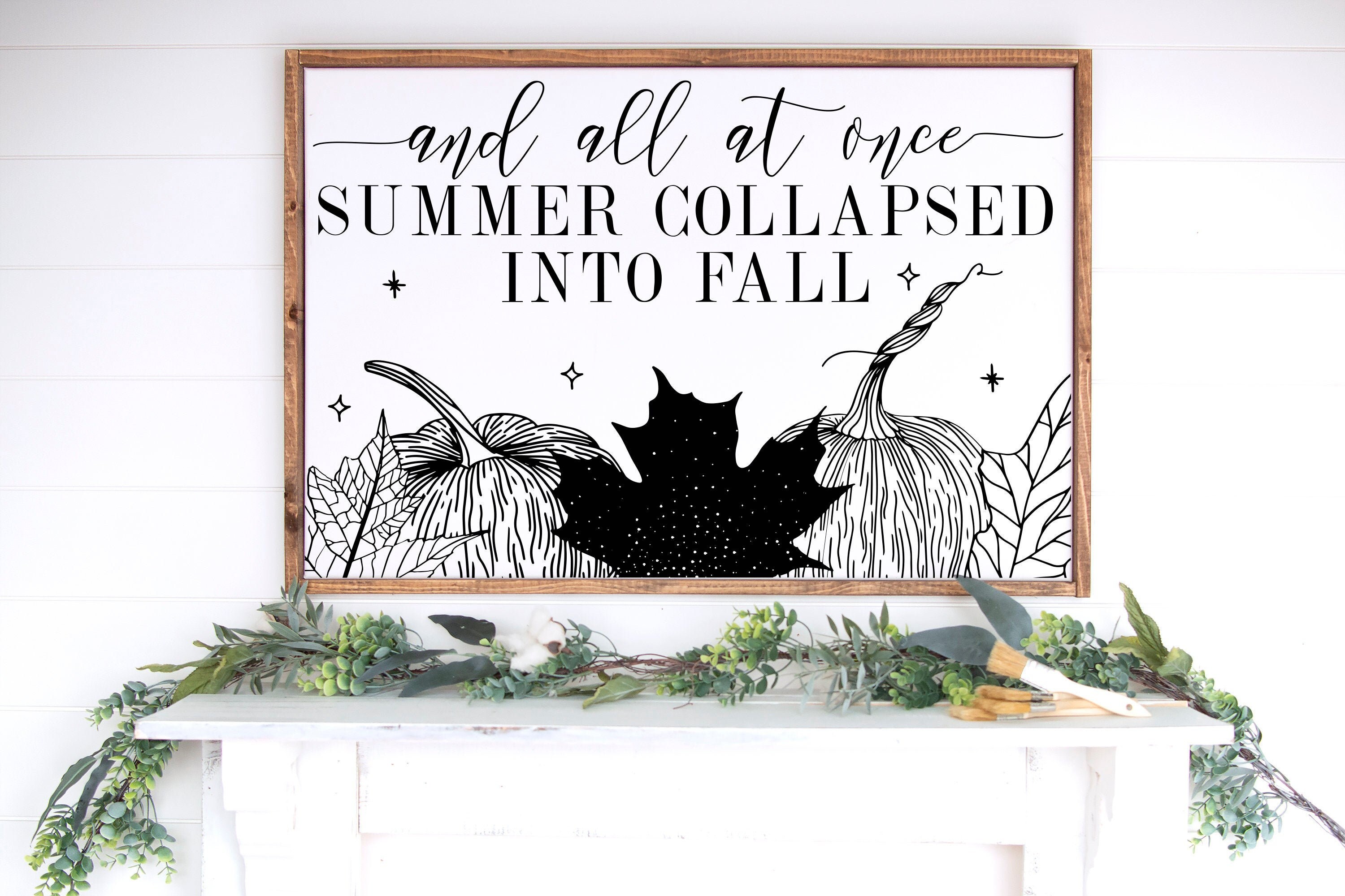 And All at Once Summer Collapsed Into Fall Svg Fall Sign - Etsy