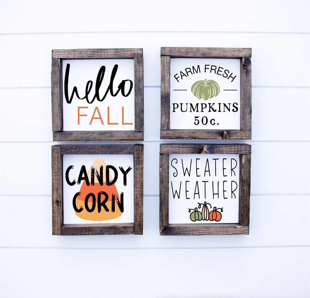 Fall Sign Bundle Svg - Fall Mini Sign Svg, Halloween Svg Bundle, Svg ...