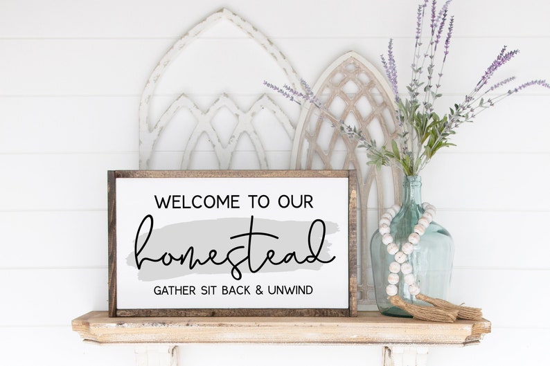 Welcome to Our Homestead SVG Cut File Welcome Sign Svg - Etsy UK