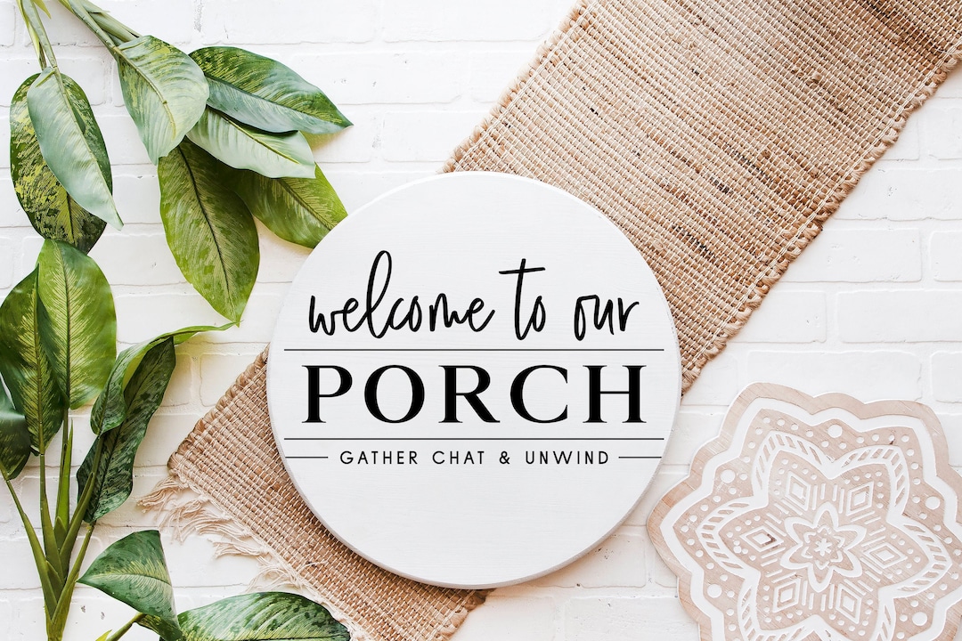 Welcome to Our Porch Svg - Porch Sign Svg, Outdoor Pillow Svg, Patio ...