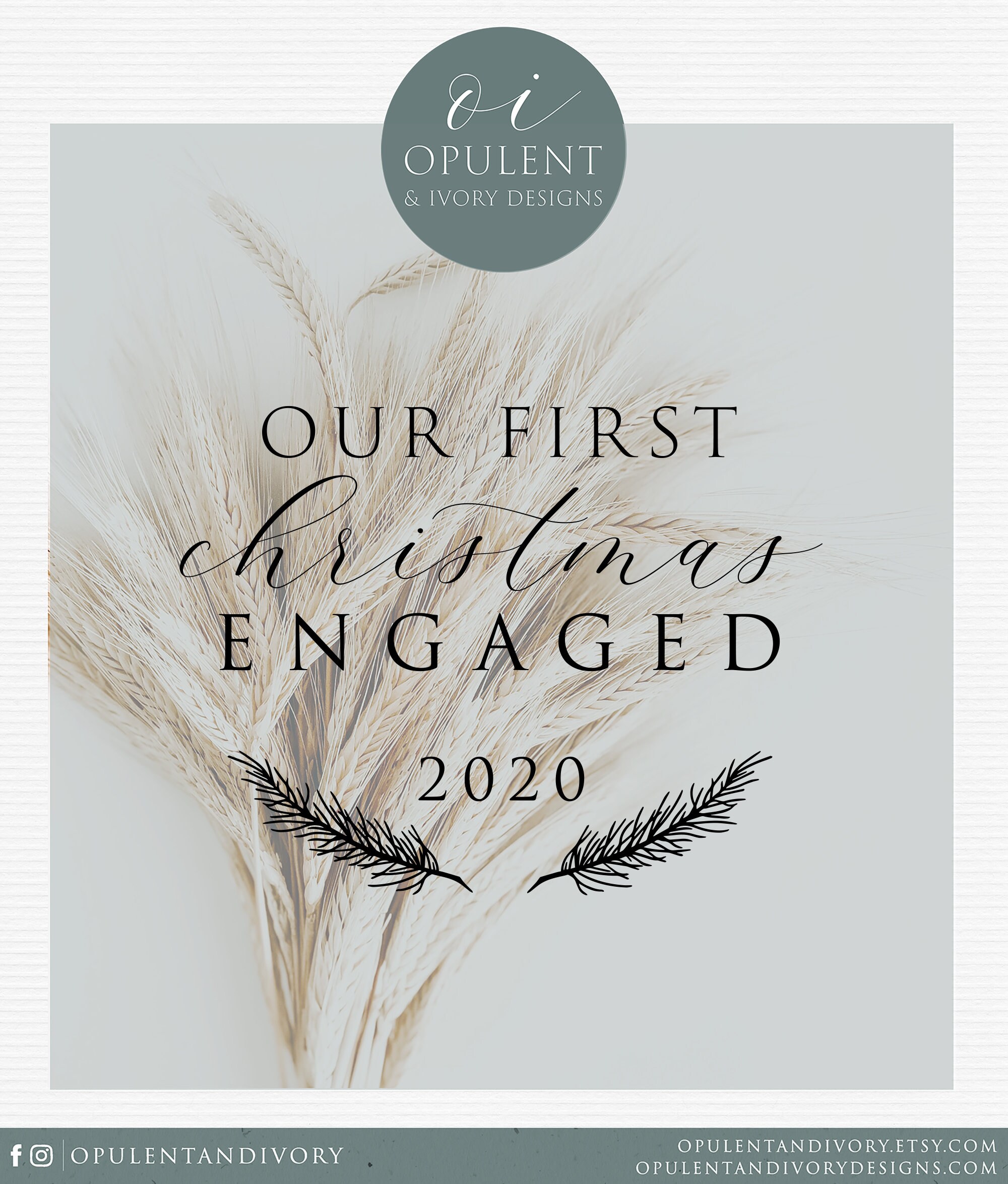 2020 Our First Christmas Engaged SVG File Personalized - Etsy