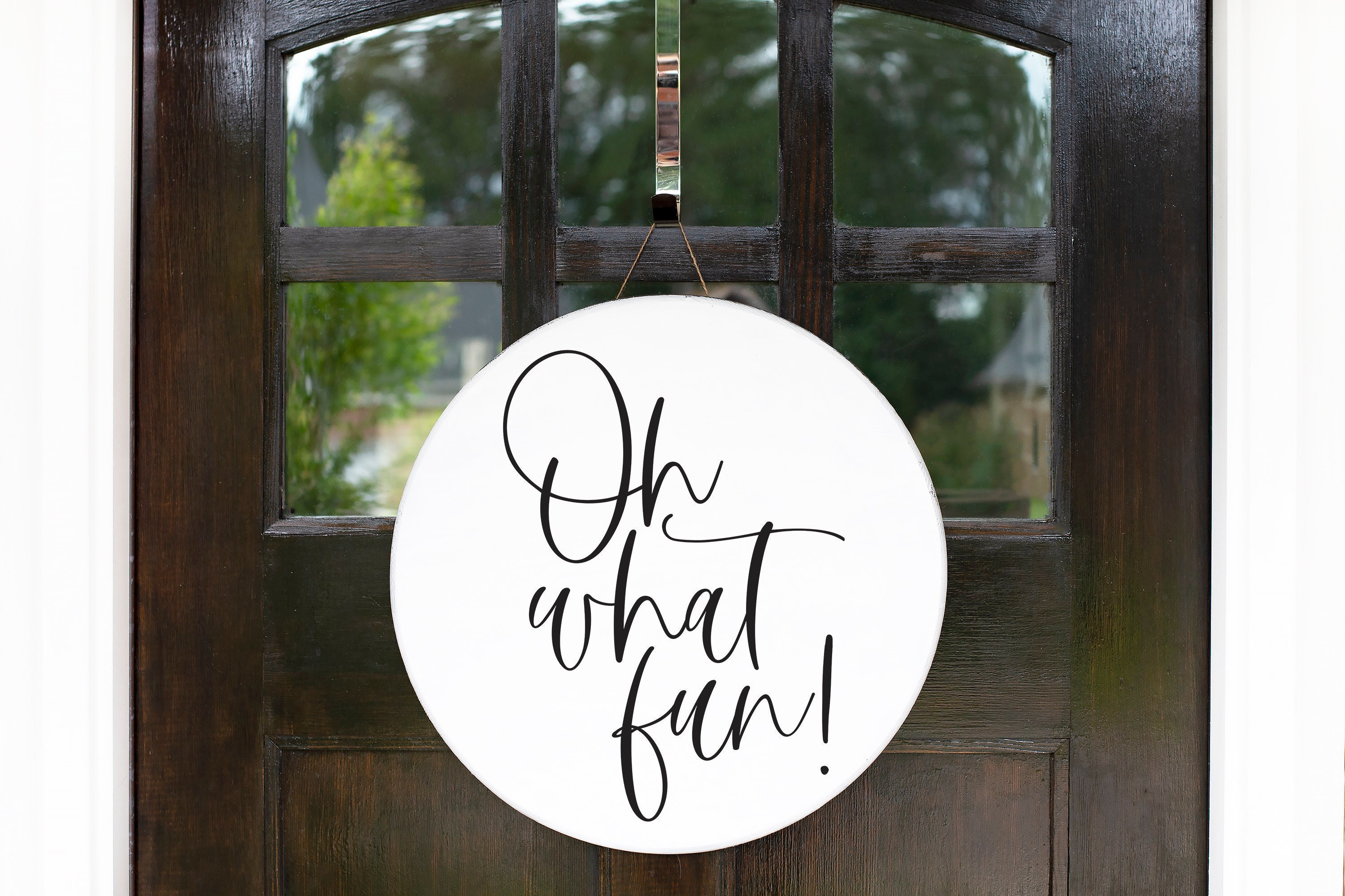 Oh What Fun Svg Christmas Door Hanger Svg Christmas Sign - Etsy