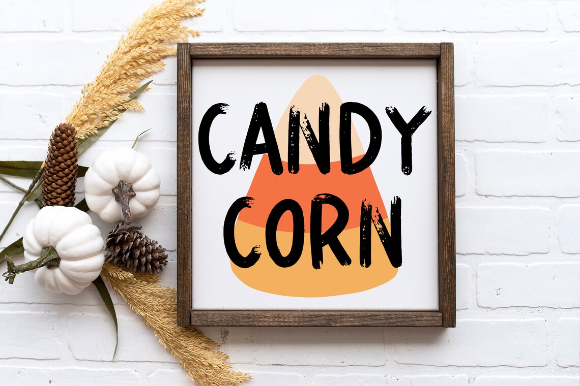 Candy Corn SVG Fall Mini Sign Svg Halloween Sign Svg | Etsy