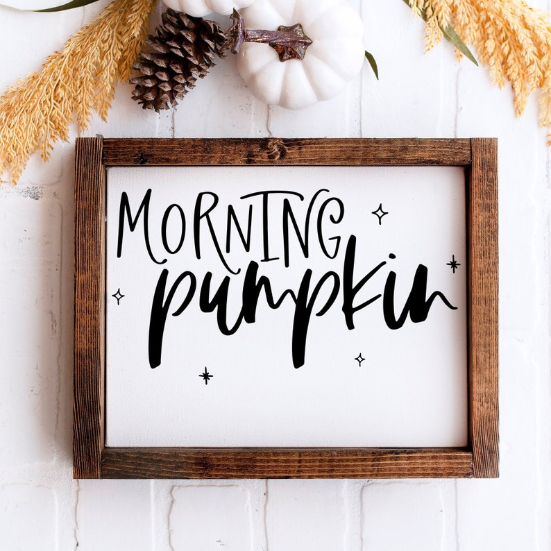 Morning Pumpkin SVG, Fall Coffee Mug SVG, Fall Wood Sign SVG, Fall ...