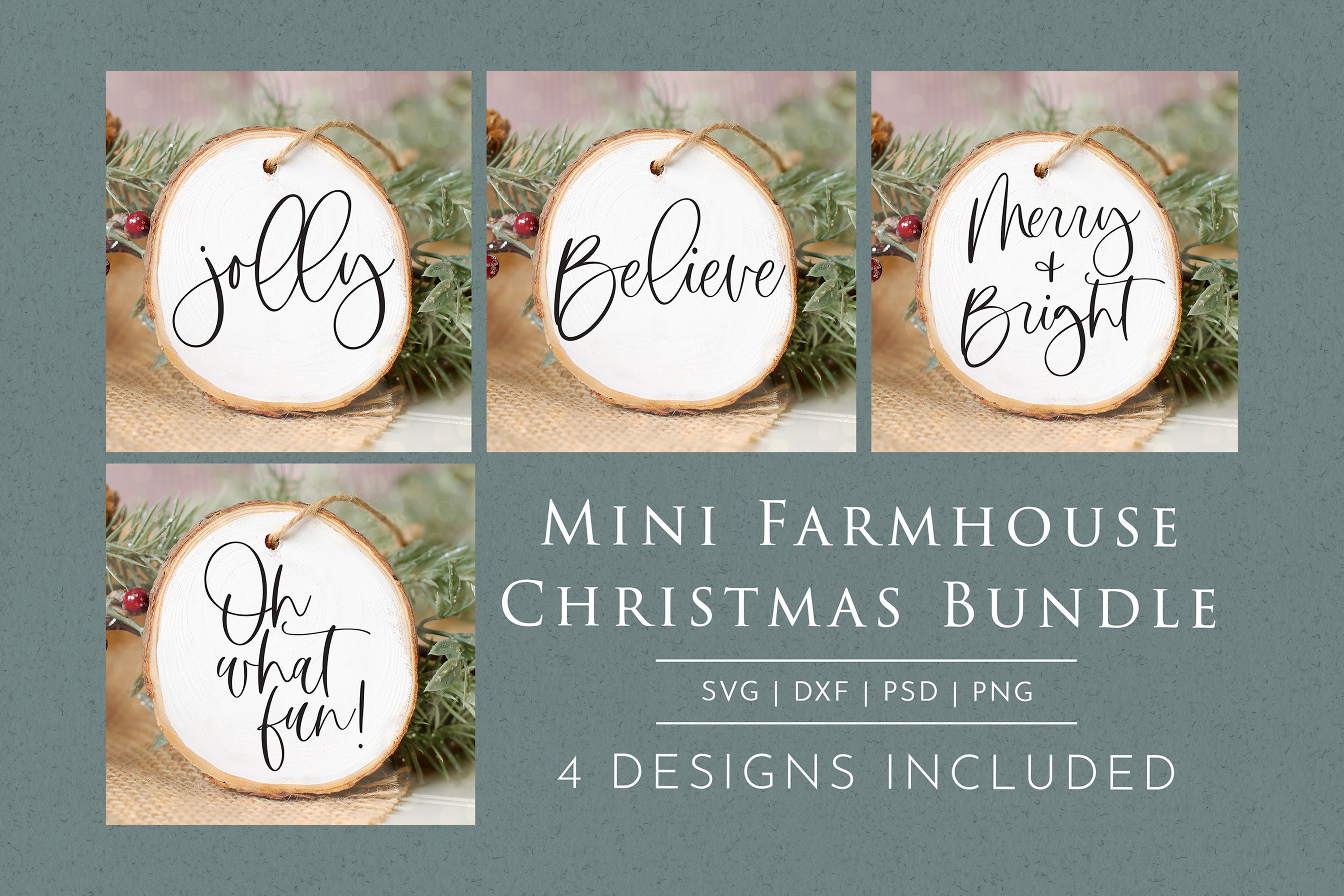 Christmas Svg Bundle Farmhouse Christmas Svg Bundle | Etsy