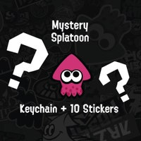 Squid Splatoon Cute Rainbow Bead Charms Bag Keychain, Squid Plush Gift ...