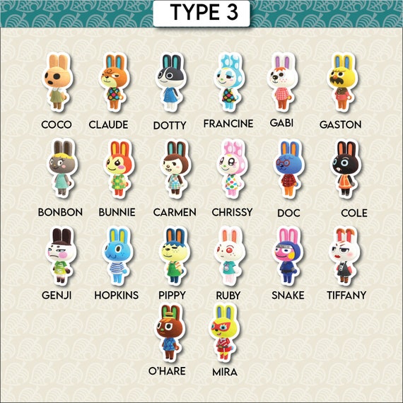 Gaston Dotty Animal Crossing rabbits embroidery hoop art Chrissy ...