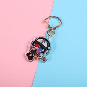 Pearl, Marina, Agent 8, & Acht - Acrylic Holographic Star Keychain ...