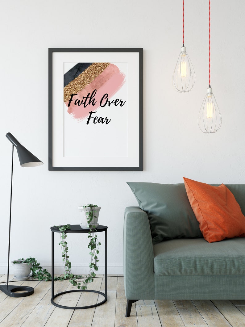 Faith Over Fear Faith Sign - Etsy