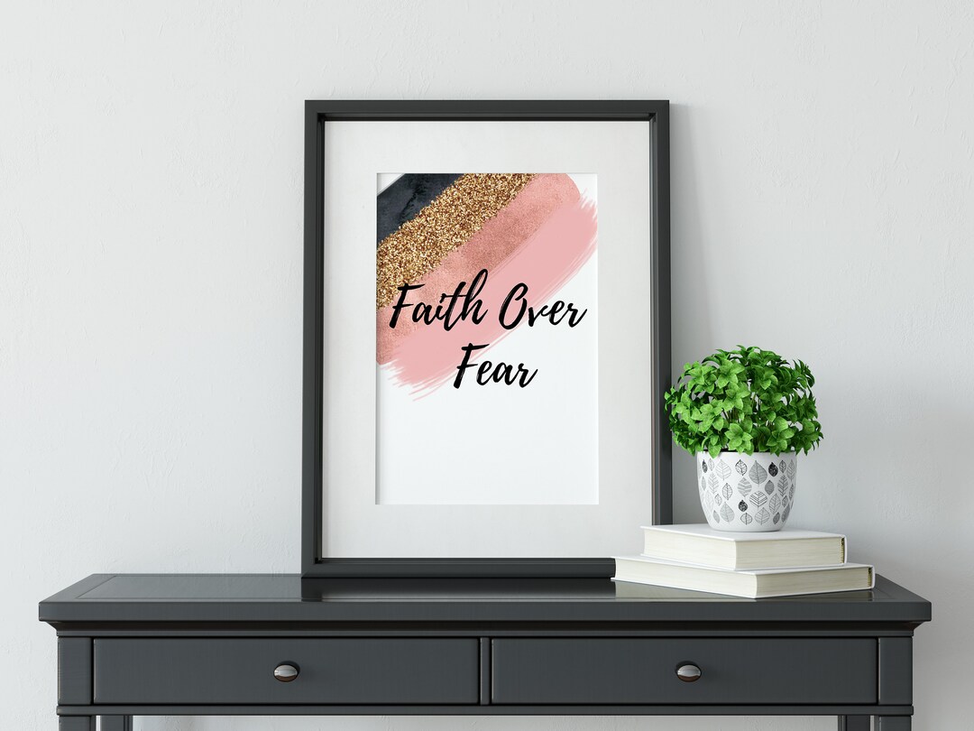 Faith Over Fear Faith Sign - Etsy