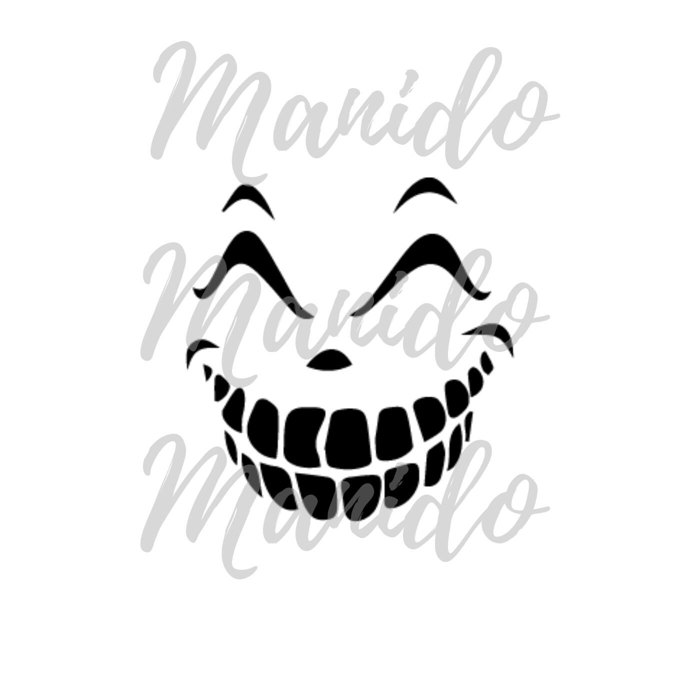 Halloween Pumpkin Scary Face Decal Designs SVG Cut File Use With ...