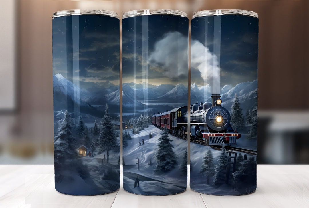 The Polar Express Scene Skinny Tumbler 20 Oz Sublimation Wrap Instant ...