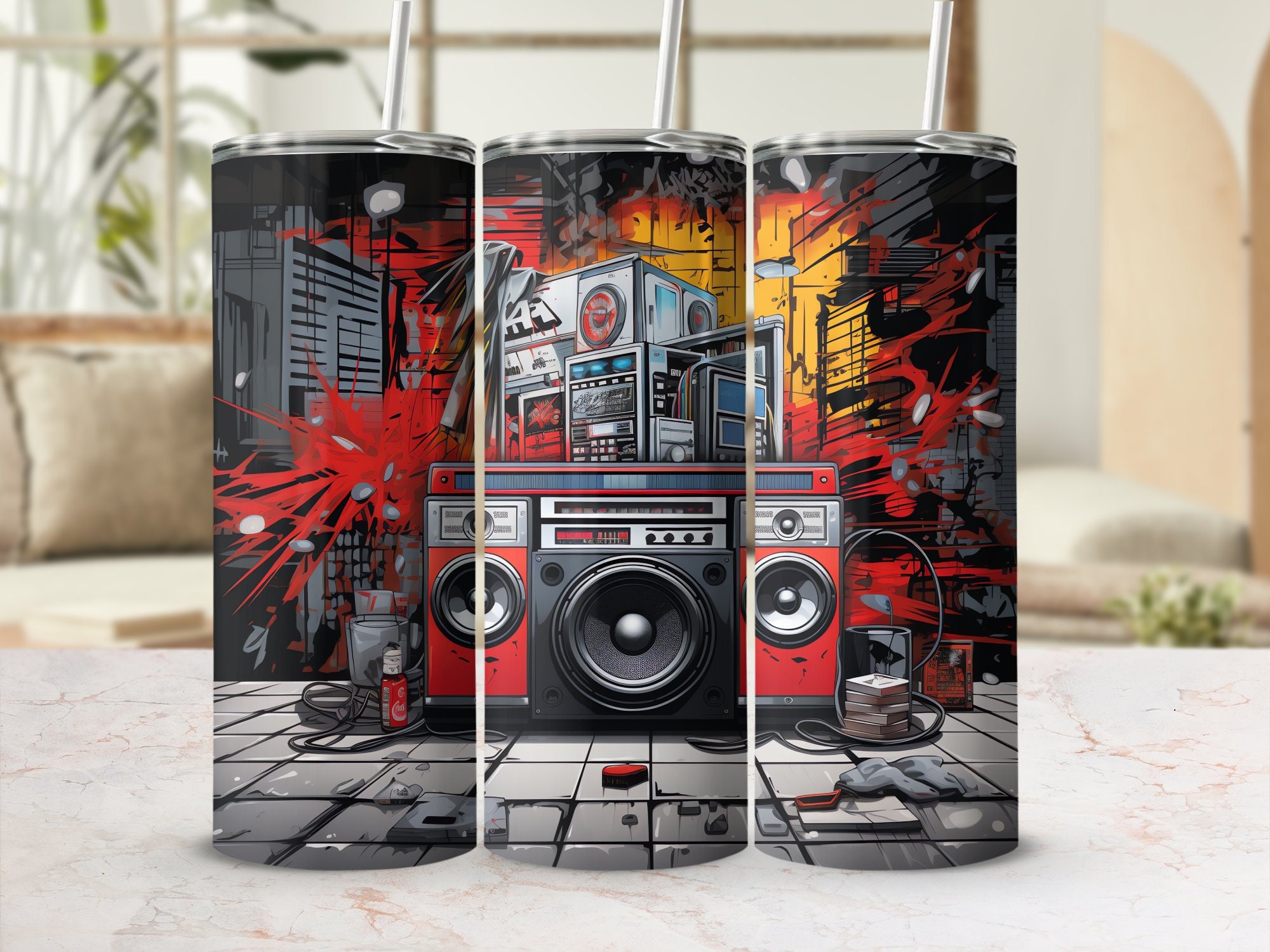 Hip-hop and Rap Music Skinny Tumbler 20 Oz Sublimation Wrap Instant PNG ...