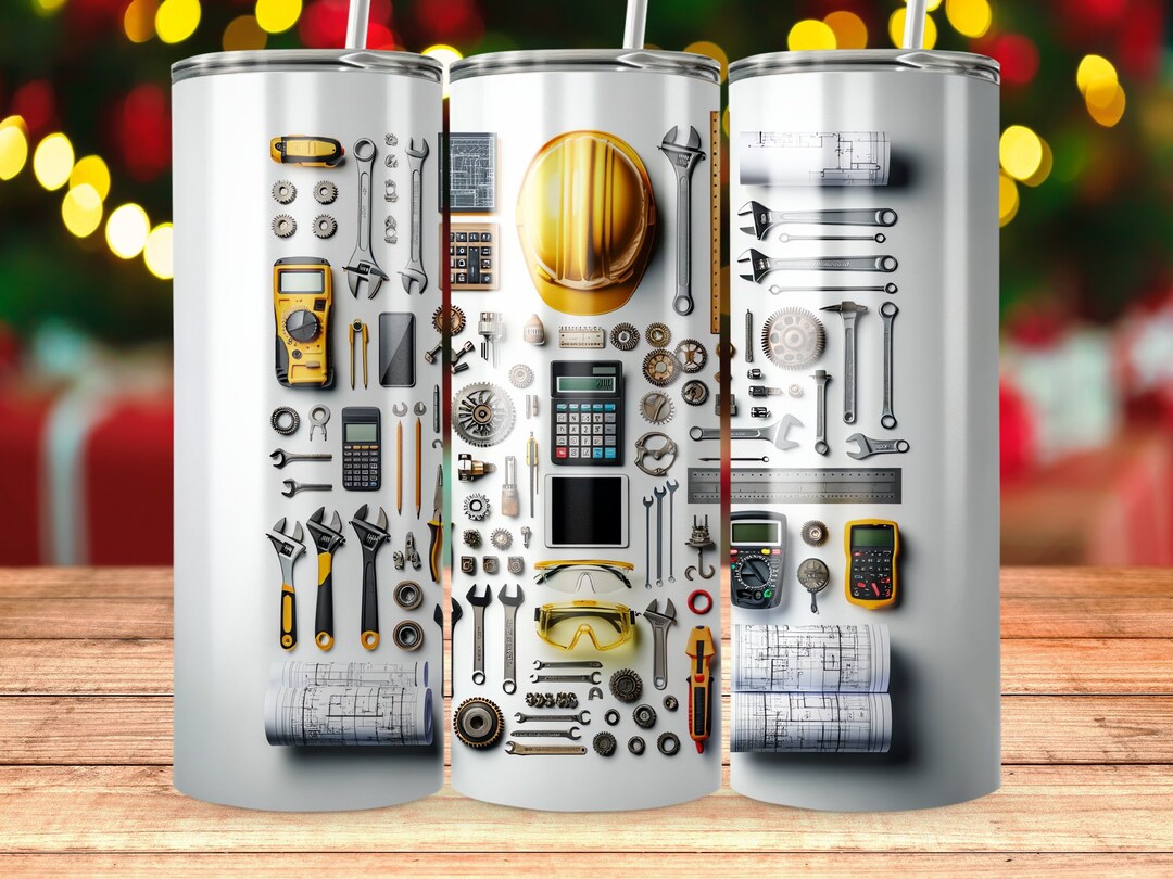Engineer Tumbler Wrap 20 Oz Sublimation Design Precision Knolling Art ...
