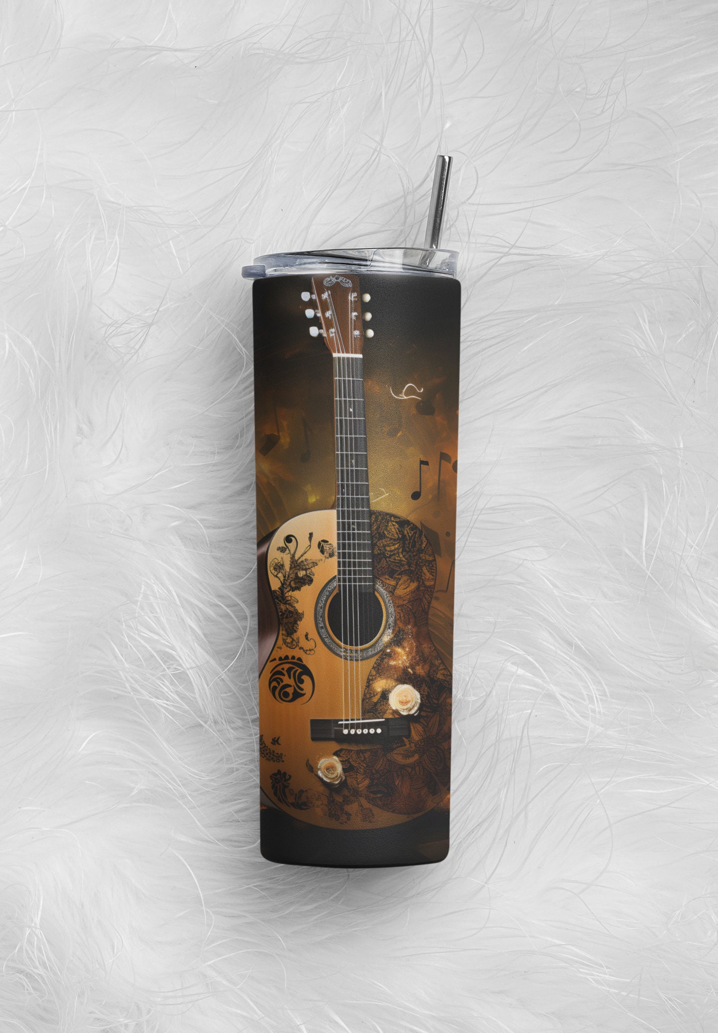 Music Lover Acoustic Guitar Tumbler Wrap 20oz Tumbler Wrap - Etsy