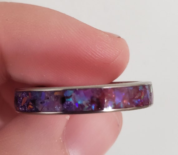 MADE TO ORDER Purple Blue and Pink Bisexual Pride Titanium - Etsy